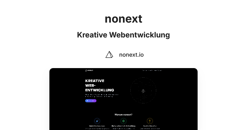 nonext | Kreative Webentwicklung und Webdesign in Vorarlberg